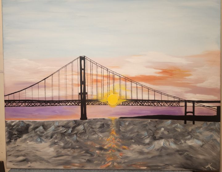 Sunsetting on the Mighty Mac - Amanda Alexander - Paintings & Prints ...
