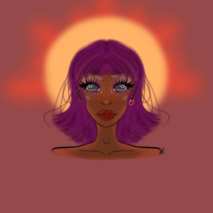 Tripped Out Sunny Side - i4&i - Drawings & Illustration, People ...