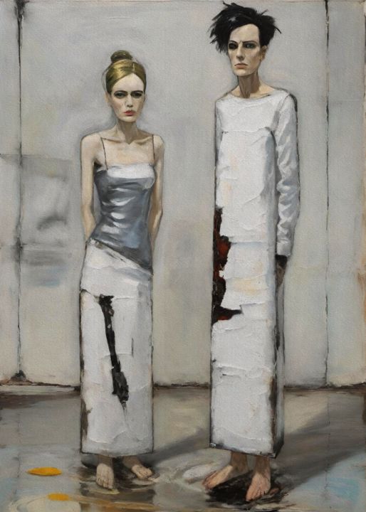 parallel lines - Arnold Schmidt - Paintings & Prints, People & Figures ...
