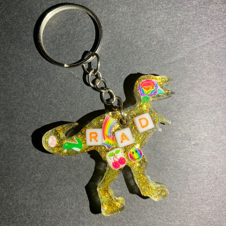 Radical Resin Dinosaur Keychain - AngelsWalkAmongst - Jewelry, Other ...