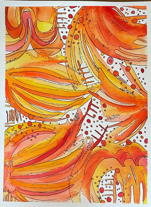 Flames Lick - Karan S. Penton Designs - Paintings & Prints, Abstract ...
