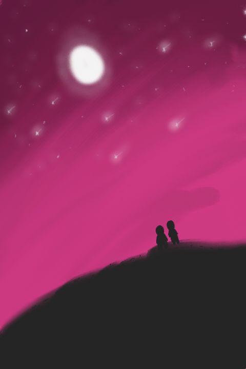 Smooth Night Sky on the Hills - CG art - Digital Art & AI, Landscapes ...