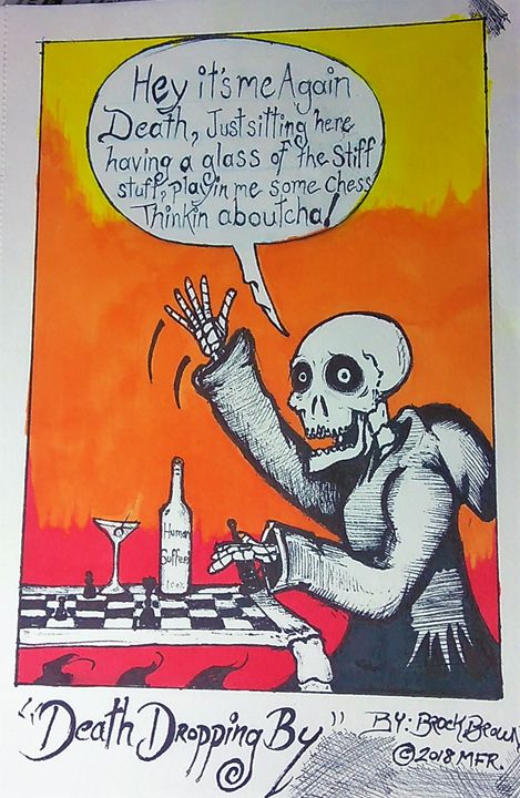 Death Dropping By - Brock Brown - Drawings & Illustration, Humor ...