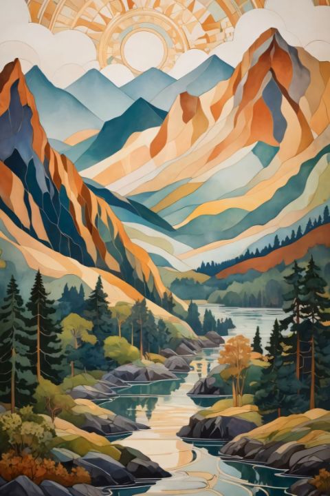 Abstract mountainscape - ArtsFuture - Digital Art, Landscapes & Nature ...