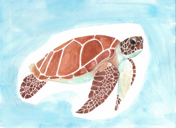 Loggerhead Sea Turtle - Meilicke Menagerie - Paintings & Prints ...