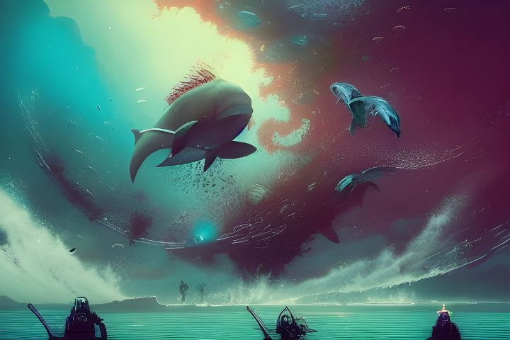 the fish fight back - AI Art by Terrylyn - Digital Art & AI, Animals ...