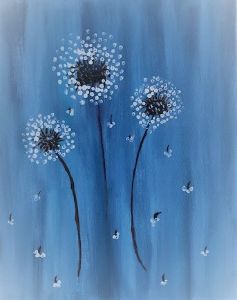 Dandelion Acrylic Painting - CeciNicole - Paintings & Prints, Flowers ...