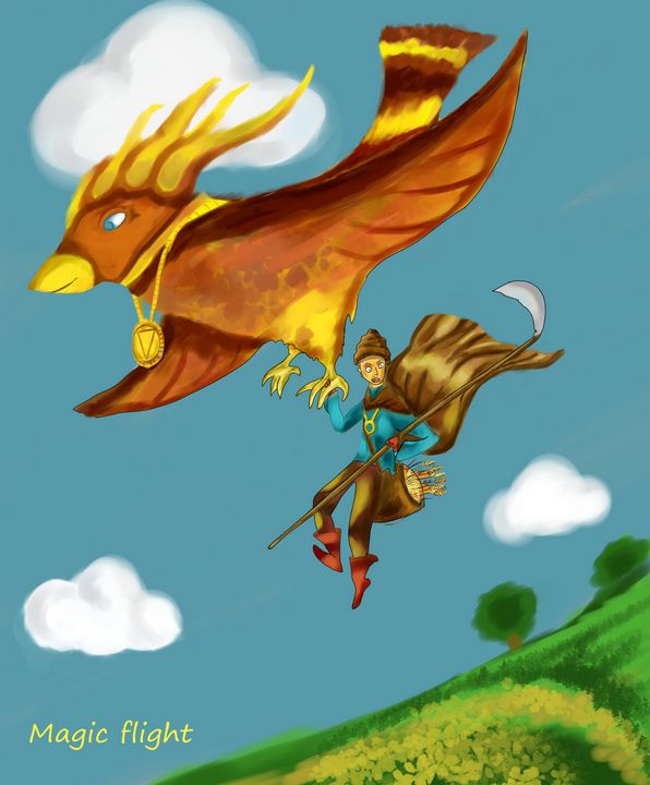Magic flight - FunCyberArt - Paintings & Prints, Childrens Art, Comics ...