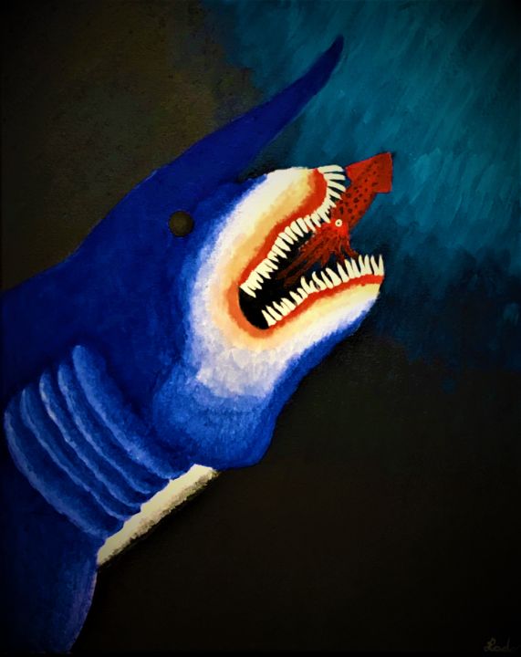 " a goblins snack" - Luis A. Diaz-Ortiz - Paintings & Prints, Animals ...