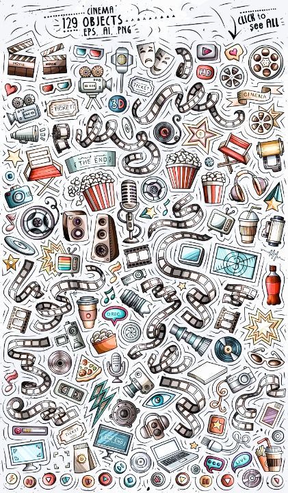 Cinema Cartoon Objects - Murthaza alavi - Digital Art & AI ...