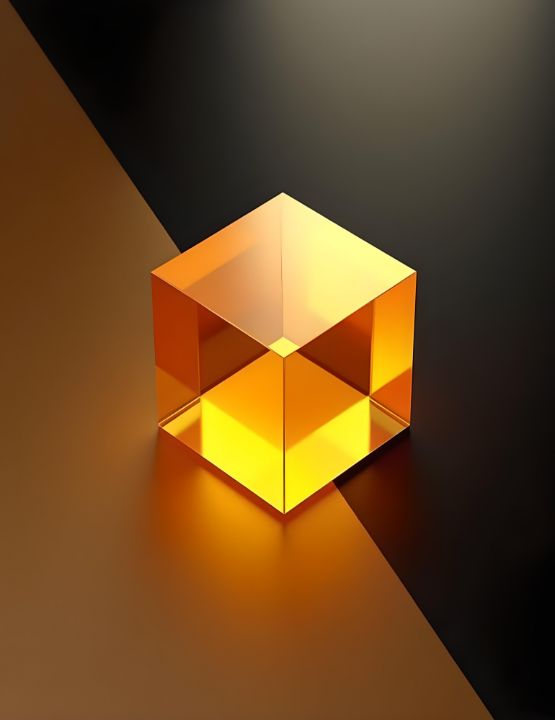Ethereal Harmony: The Amber Cube - Ambel Basha - Digital Art & AI ...