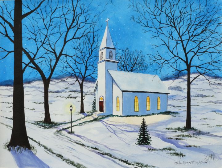 Oh Holy Night - Mike Bennett Artist - Paintings & Prints, Holidays ...