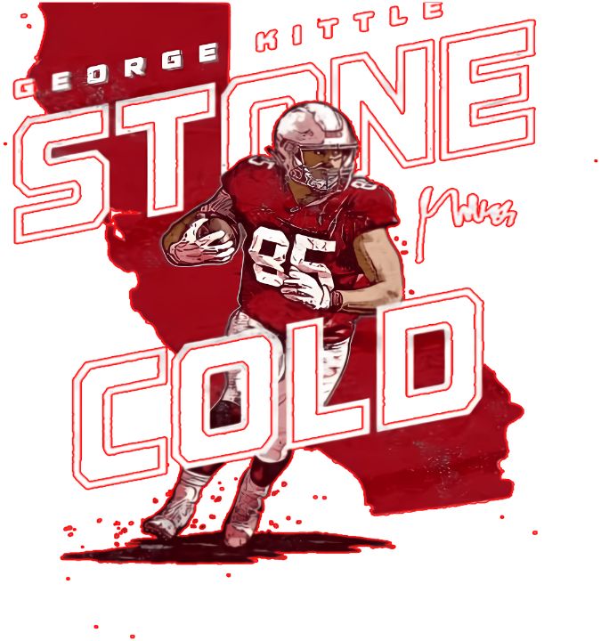 George Kittle Stone Cold - ReefMacapagal - Digital Art & AI, Sports ...