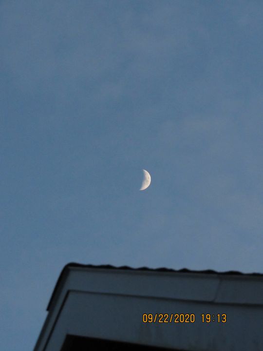 Early evening crescent moon - Lavender's Gallery - Photography ...