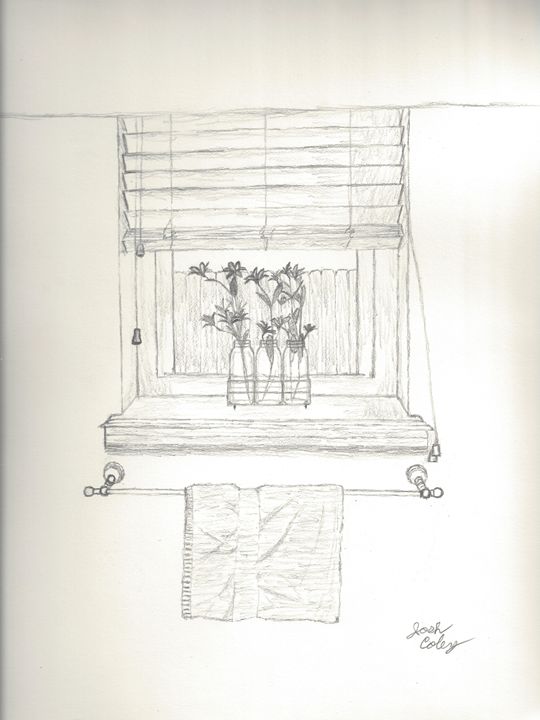 Flower Window - My Art - Drawings & Illustration, Flowers, Plants ...