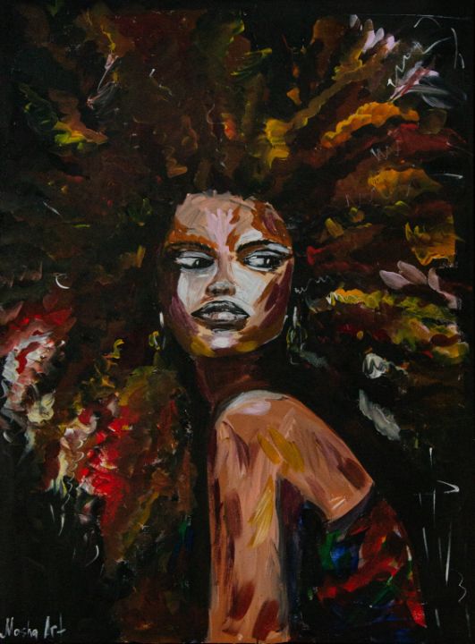 Art Portrait of Woman - 5 senses - Paintings & Prints, People & Figures ...