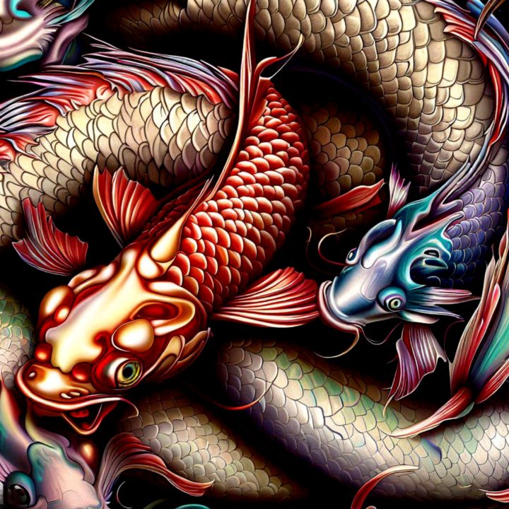 KOI FISH 2 - IMPACTEES STREETWEAR: ARTWORKS - Digital Art & AI, Animals ...