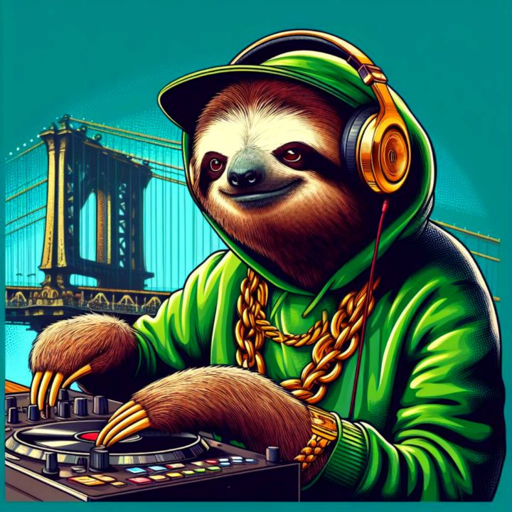 Deejay Sloth in the Middle-Brooklyn - IMPACTEES STREETWEAR: ARTWORKS ...