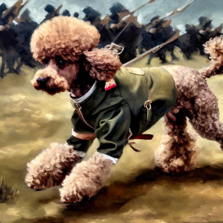 POODLE SOLDIER IMPACTEES STREETWEAR: ARTWORKS Digital Art,, 42% OFF