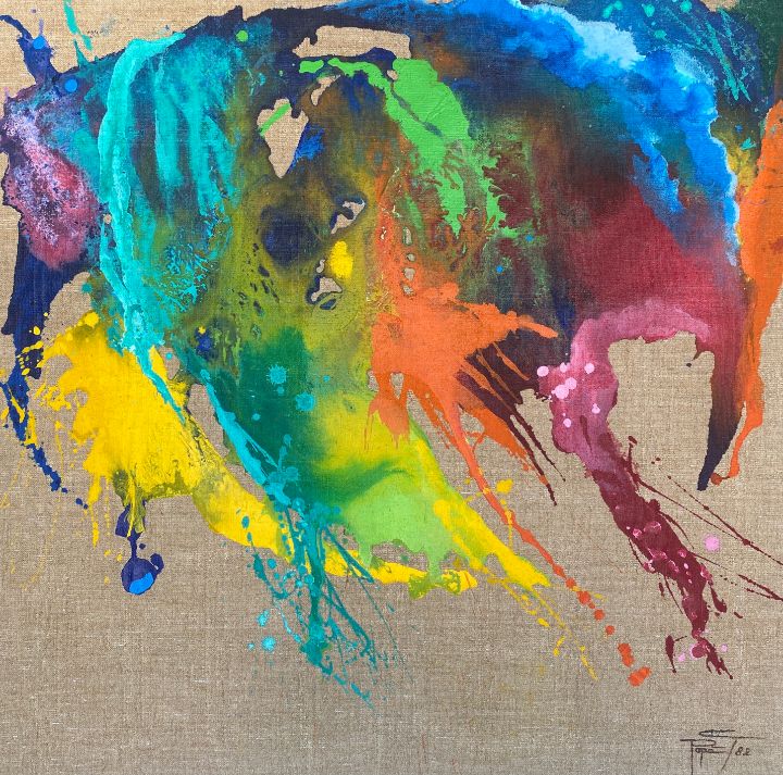 Fireworks Abstract Painting - Christiane Papé Fine Art - Paintings ...