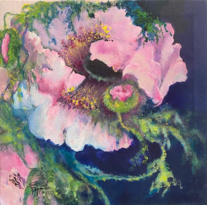Pink Poppy Flower Painting - Christiane Papé Fine Art - Paintings ...