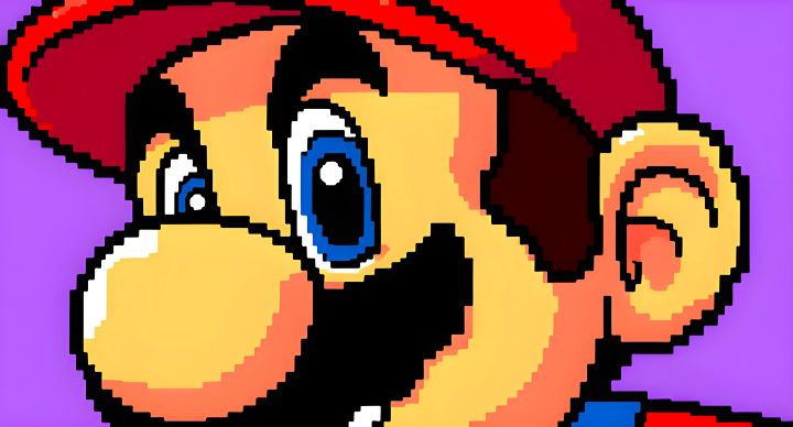 Mario Eyes Projekt 8-BIT Wall Art - MR.BEAST - Paintings & Prints ...