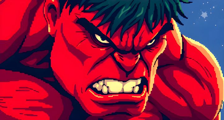 Red Hulk Eyes Projekt 8-BIT Wall Art - MR.BEAST - Drawings ...