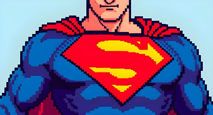 Superman Eyes Projekt 8-BIT Wall Art - MR.BEAST - Drawings ...