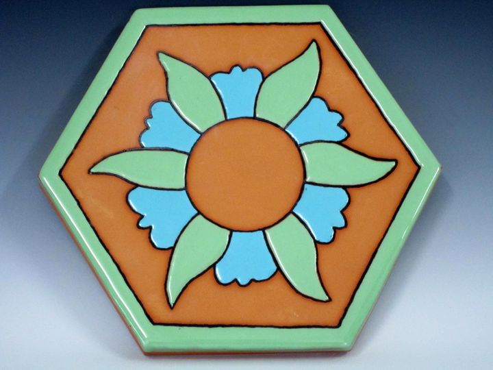 Ceramic Art Paver Tile #1 - Pacifica Tiles - Ceramics & Pottery, Tiles ...