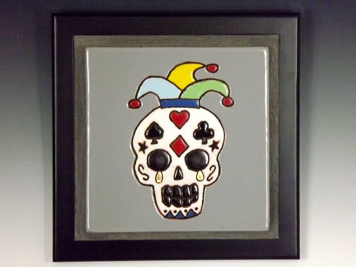 Sugar Skull Ceramic Art Tile #3 - Pacifica Tiles - Ceramics & Pottery ...