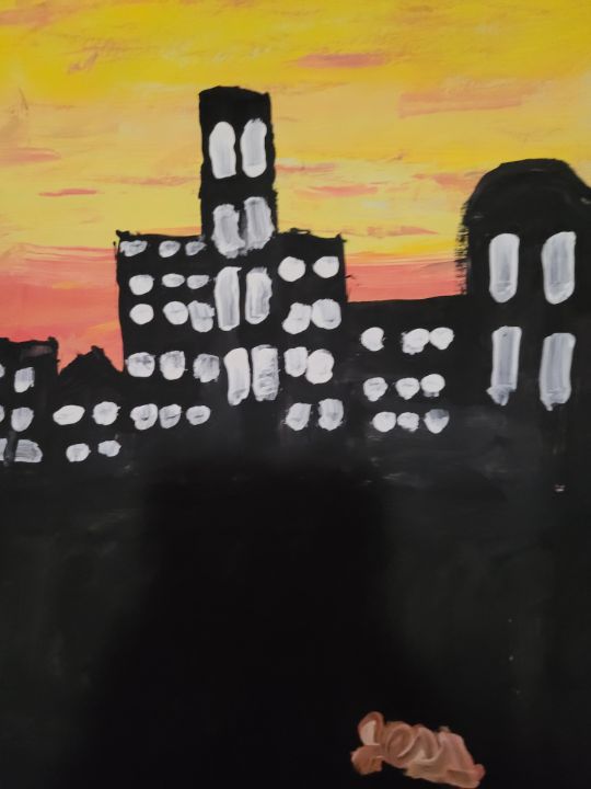 City - Create Hope - Paintings & Prints, Buildings & Architecture, City ...