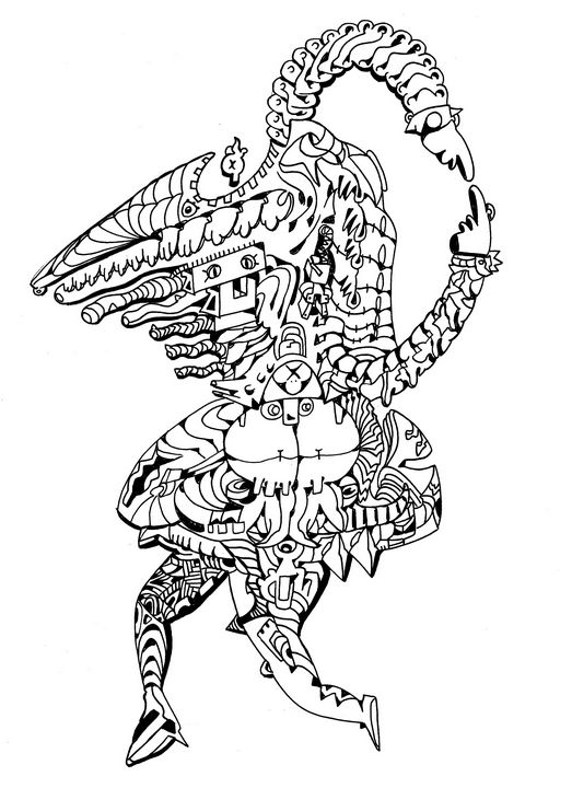 Elephant Scorpion Ballerina - Oleander Caltrop - Drawings ...