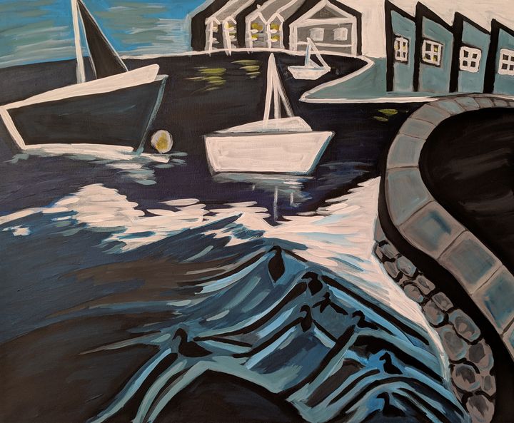 Ducks Swimming in the North West Arm - McDaid Art - Paintings & Prints ...