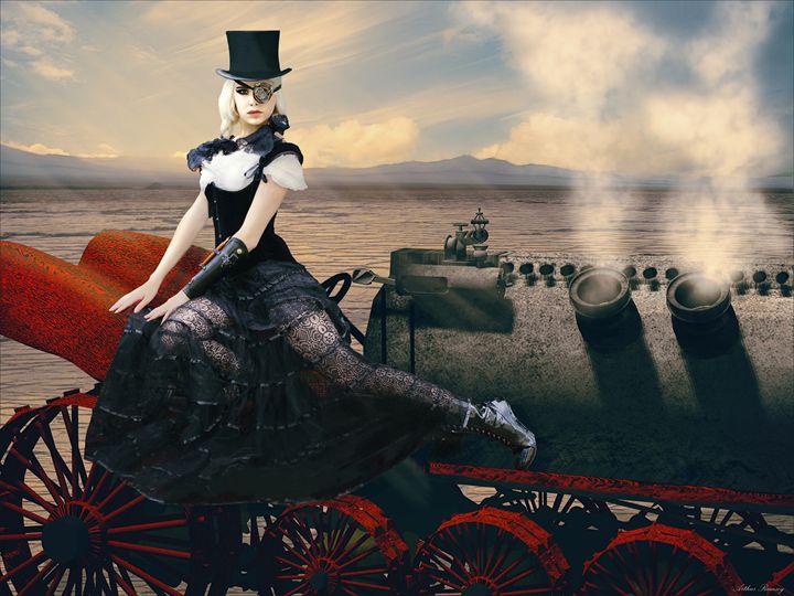 Steampunk Dragster - Art by Arthur Ramsey - Digital Art & AI, People ...