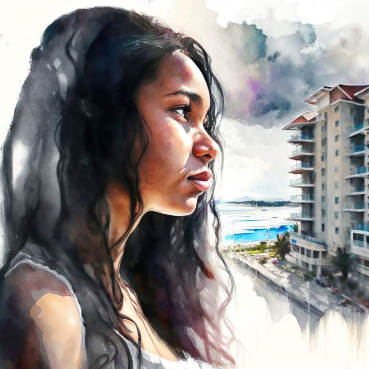 Profile of Island Girl on Balcony - The J Matthew Collection ...