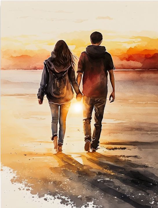 Beach Stroll v2 - The J Matthew Collection - Paintings & Prints ...