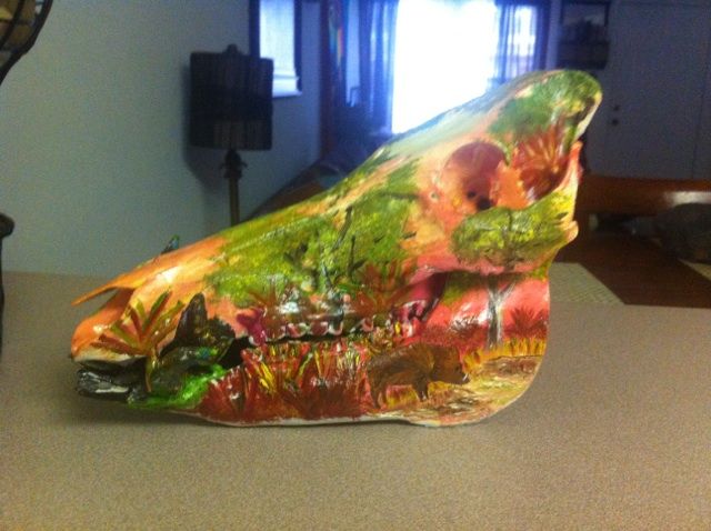 Landscape Painted Boar Skull - J.D. Capps - Paintings & Prints ...