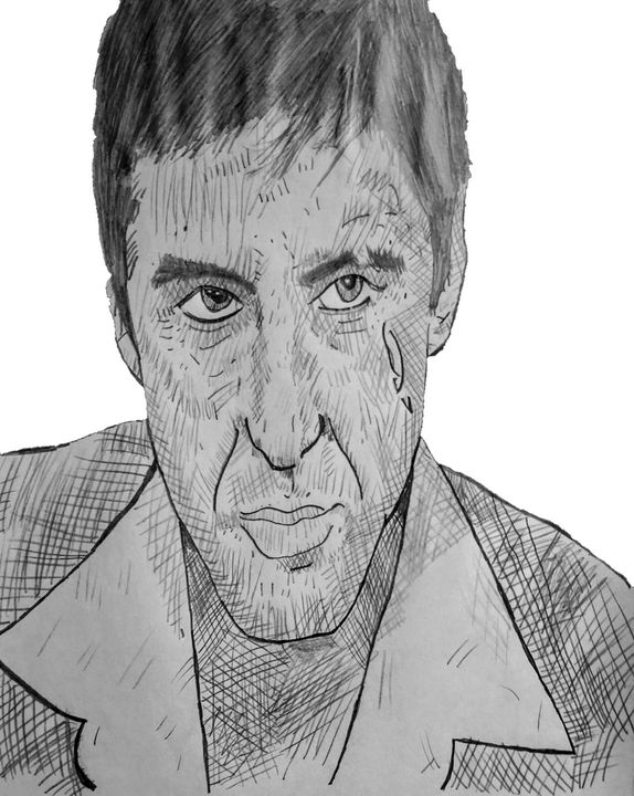 Scarface - Grims pencil art - Drawings & Illustration, Entertainment ...