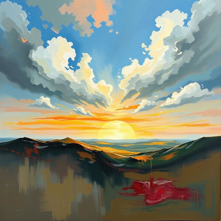 Mystic Horizon - ken seng - Digital Art & AI, Abstract, Color - ArtPal