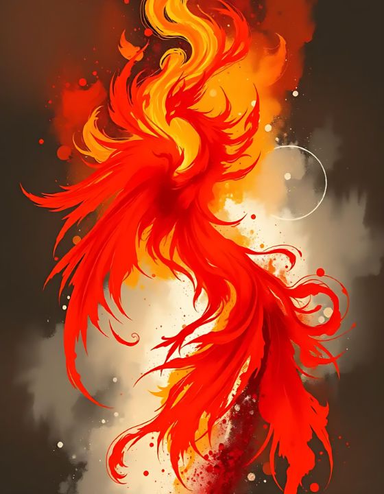 Red Phoenix Awakening - ken seng - Digital Art & AI, Abstract, Other ...