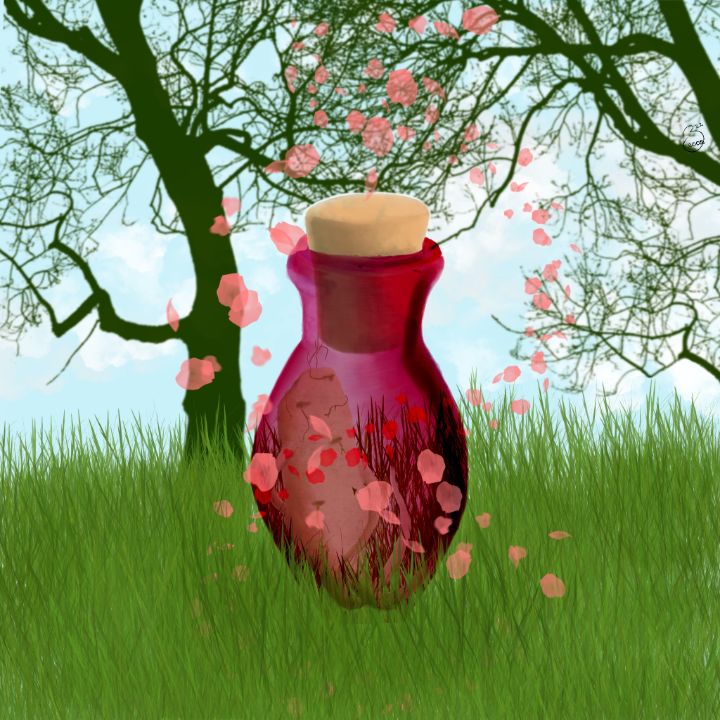 Yam in a Bottle - Becca Draws - Digital Art & AI, Flowers, Plants ...