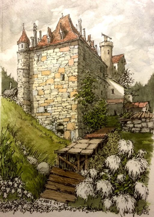 Chateau Ruins - Rob Carey Art - Paintings & Prints, Places & Travel ... Chateau Ruins - Rob Carey Art - Paintings & Prints, Places & Travel ...