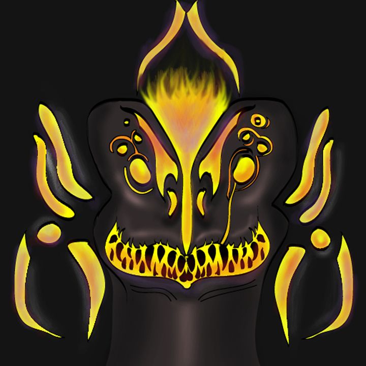 Flaming Demon - Head Textures - Drawings & Illustration, Fantasy ...