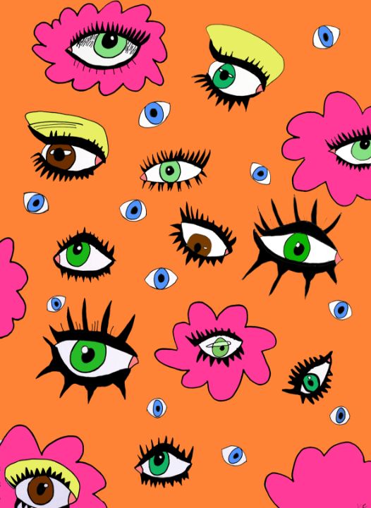 GROOVY EYES - KATFIGHT - Digital Art & AI, Abstract, Organic - ArtPal