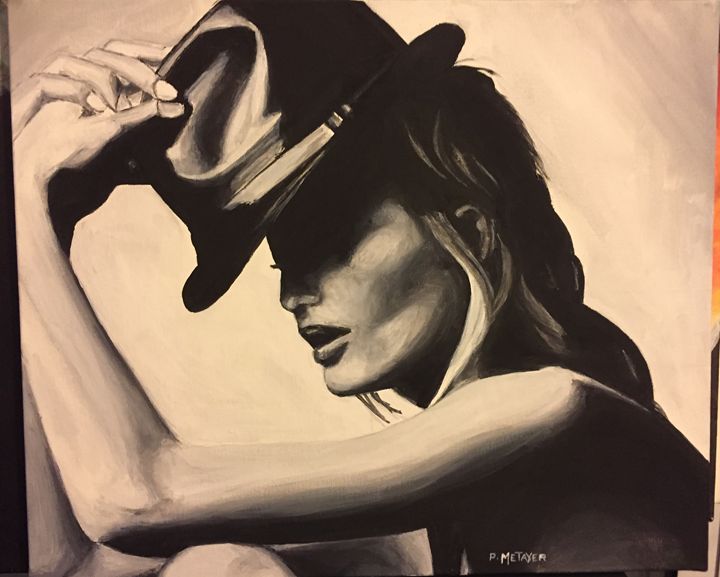 La blonde au chapeau N°15 - Philippe METAYER - Paintings & Prints ...