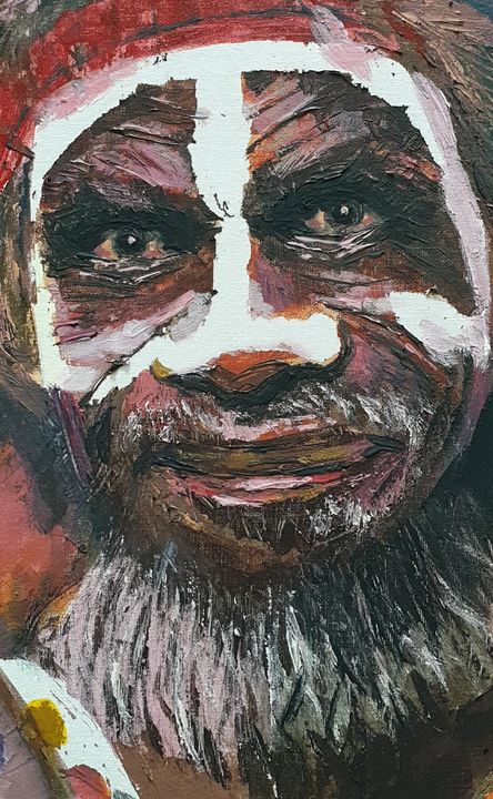 Australian Aboriginal Man 1 Portrait - aniazmand - Paintings & Prints ...