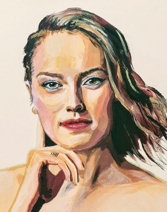 Daisy Ridley Portrait, Cropped - aniazmand - Paintings & Prints, People ...