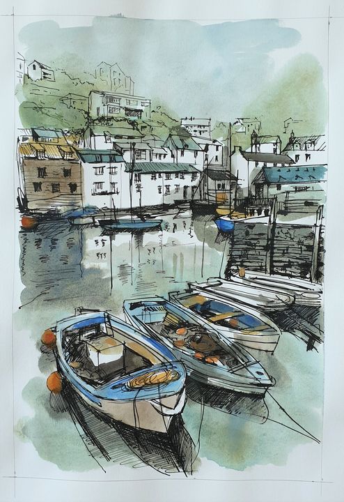 Fishing Village - aniazmand - Drawings & Illustration, Places & Travel ...