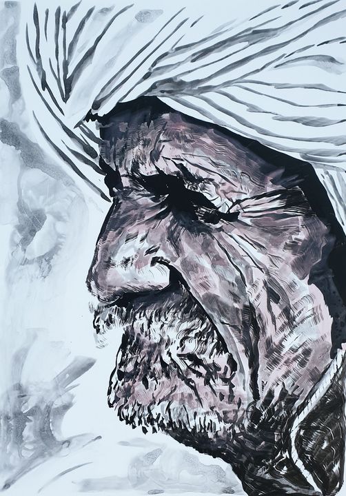 Bearded Afghan Man 4 - aniazmand - Paintings & Prints, People & Figures ...