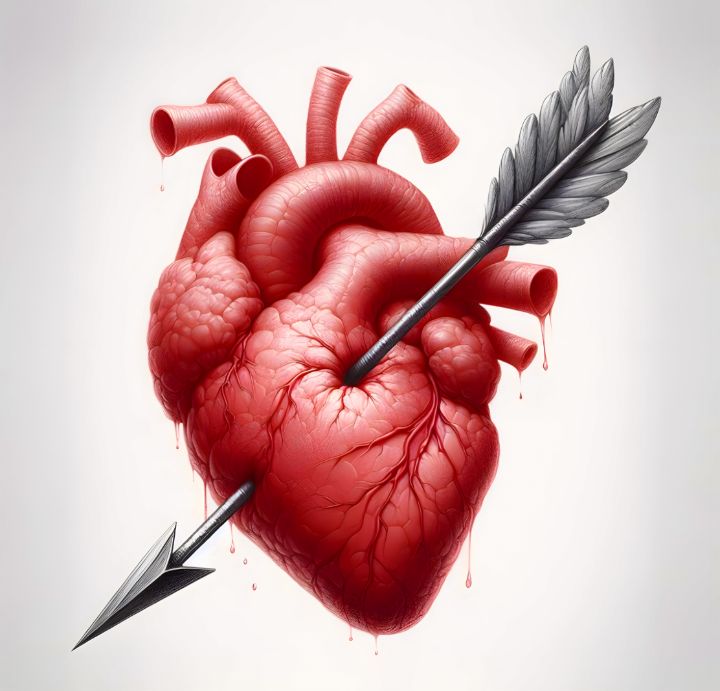 Heart pierced by Cupids arrow - screenya - Digital Art & AI, Fantasy & Mythology, Other Fantasy ...
